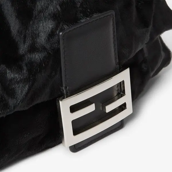 Fendi Baguette® Soft Small Black Cavallino Leather Mini-bag